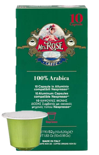 Mrs Rose Coffee | Nespresso® capsules 100% Arabica | Order now!